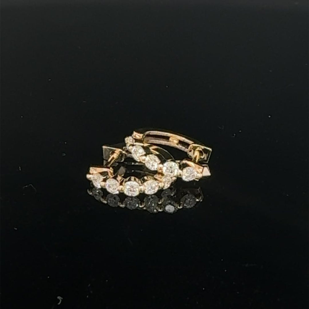 Floating Diamond Huggies - Mini Pair – My Peach Jewels SA