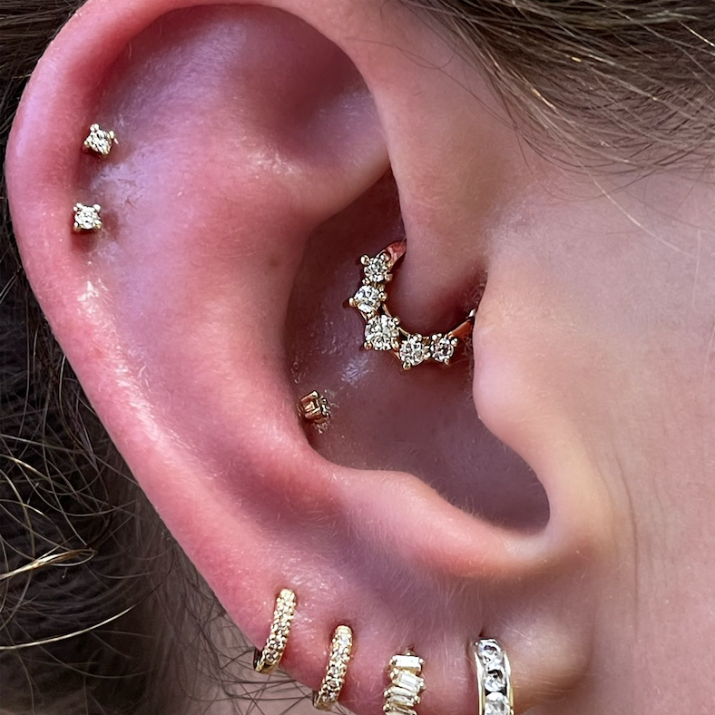 Celestial Cluster - Daith – My Peach Jewels SA